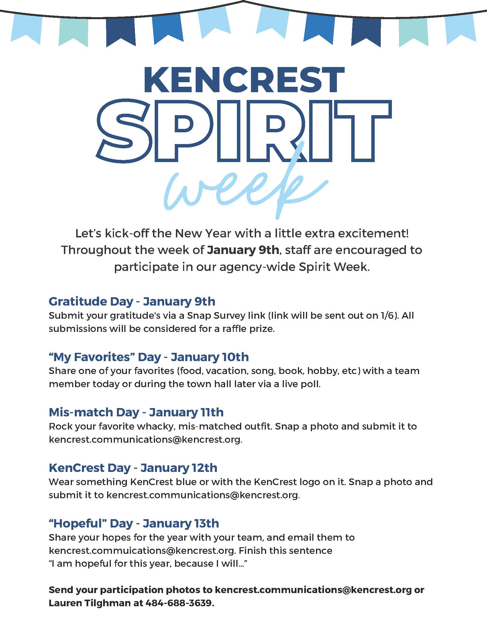 Spirit Week 2023! - KenCrest